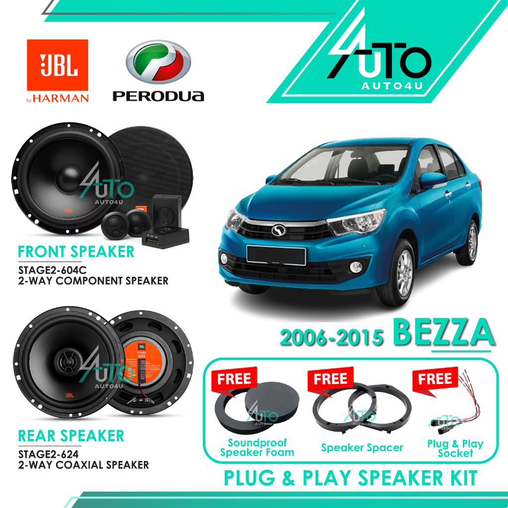 JBL Car Speaker Perodua Bezza 2006-2015 Plug & Play Car PNP Spiker ...