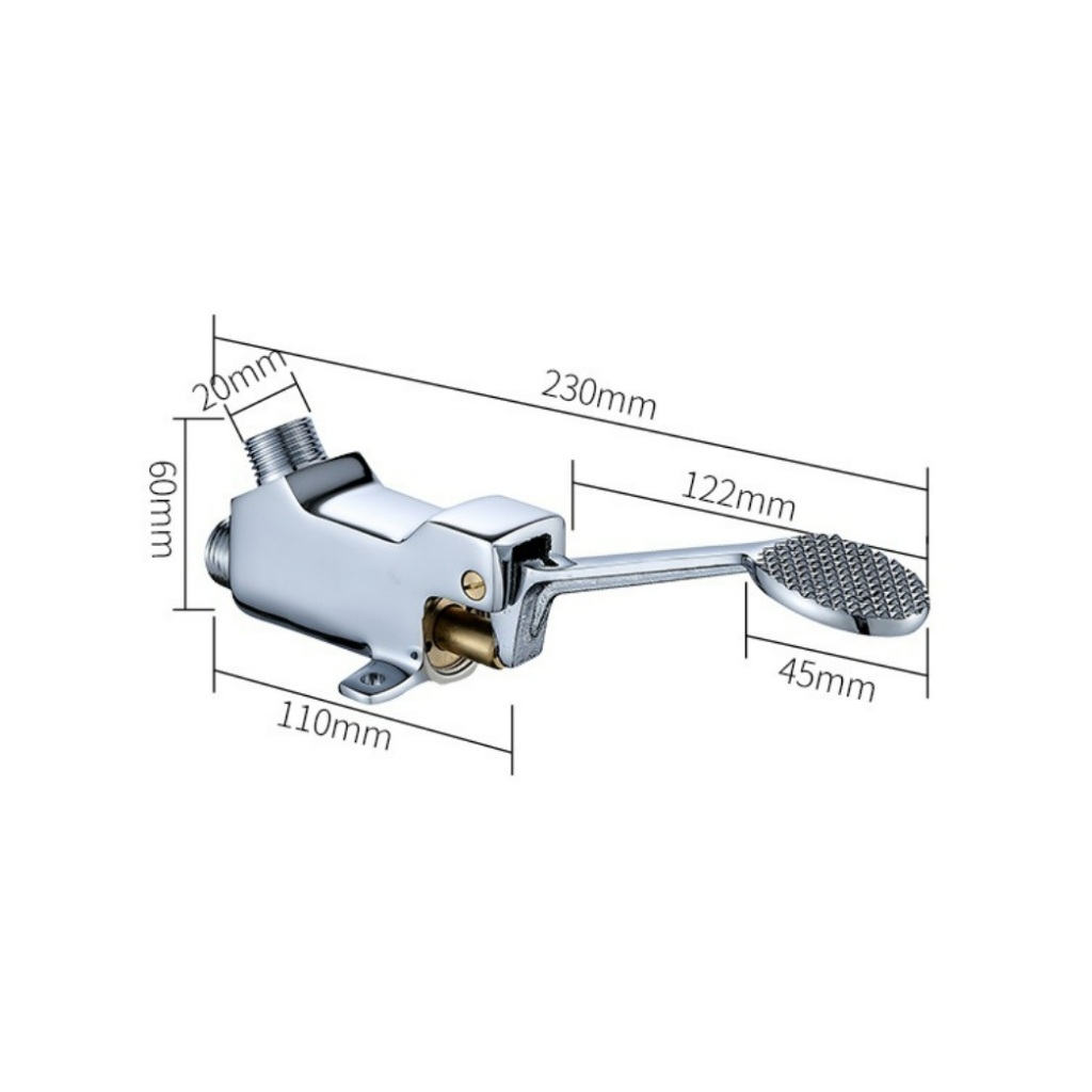 FOOT STEP PEDAL BATHROOM FAUCET BRASS MEDICAL HYGIENE FOOT PEDAL ...