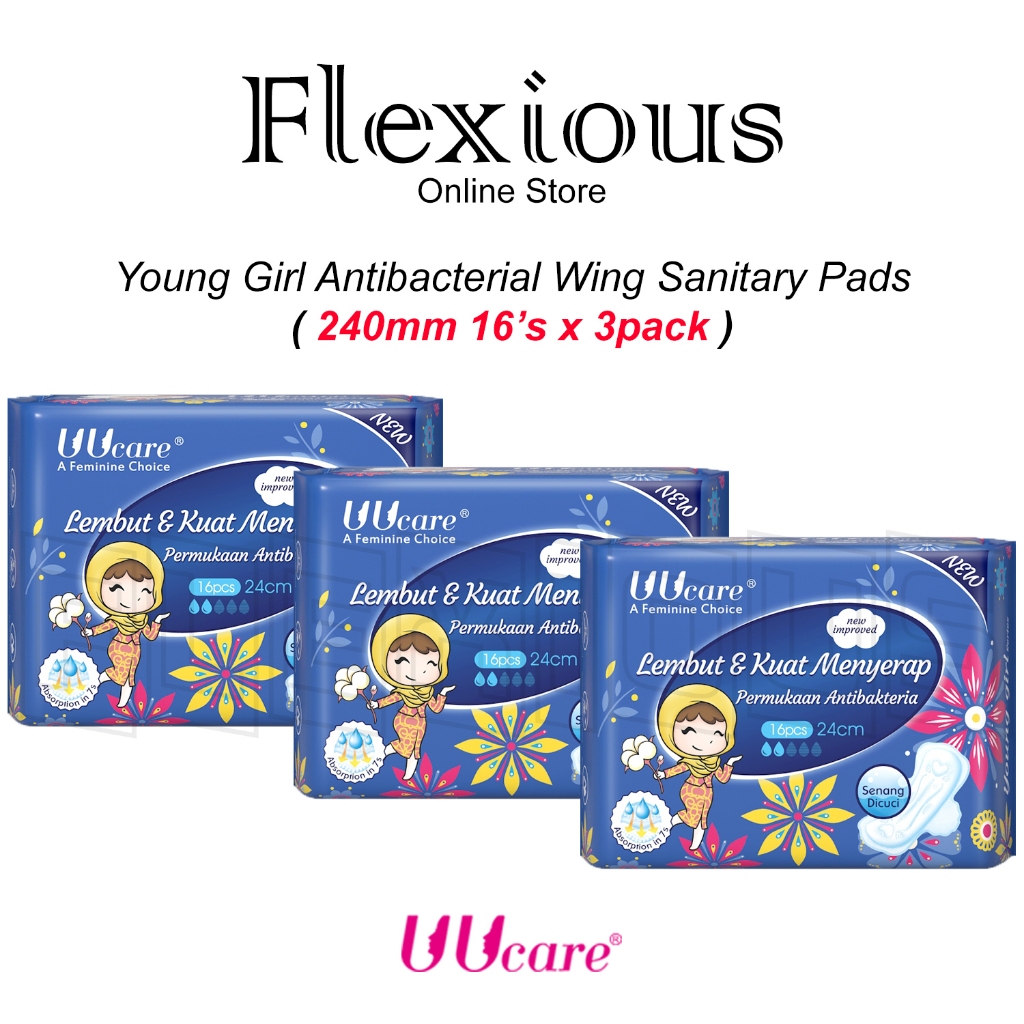 *UUCARE* Young Girl Senang Dicuci Antibacterial Wing Sanitary Pads ...
