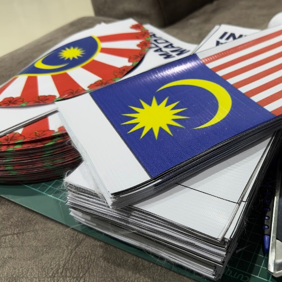 Bendera Kecil Hiasan Hari Kemerdekaan Malaysia Flag Bunga Raya Jalur ...