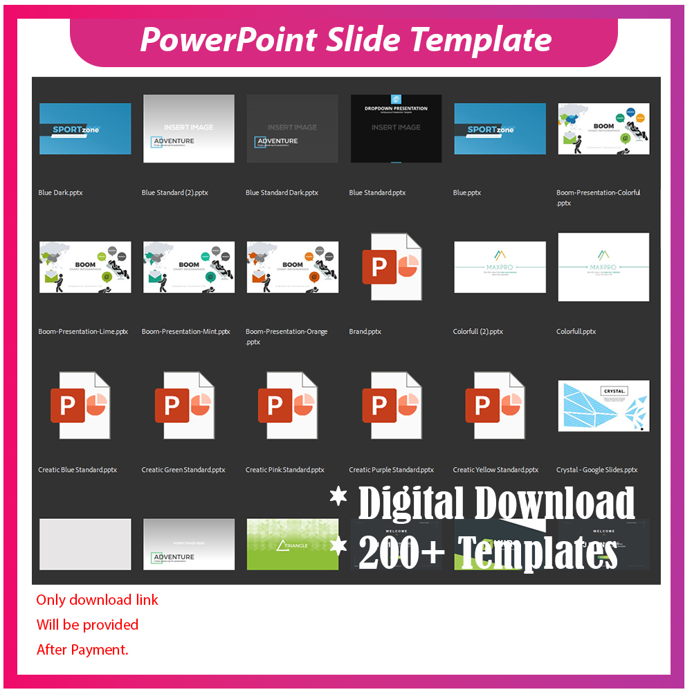 PowerPoint Slide Template Collection 200+ Slides | Shopee Malaysia