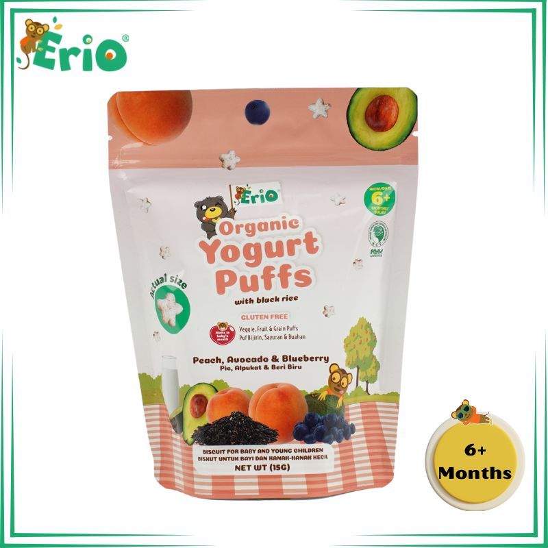 Erio Organic Black Rice Yogurt Puffs In Pouch - Peach, Avocado ...