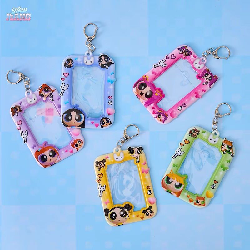 New Je@ns Powerpuff Girls Card Holder Photocard Holder Keychain Kpop ...