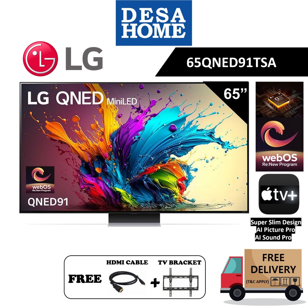 (FOC SHIPPING & GIFTS) LG 65QNED91TSA 65'' 4K SMART MINI-LED AI TV ...