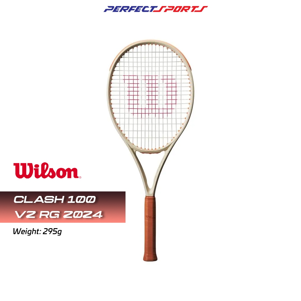 WILSON Clash 100 V2 Roland Garros 2024 (295G) TENNIS RACKET | Shopee Malaysia