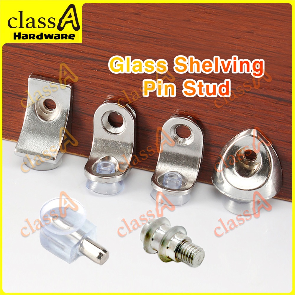 ClassAHW Glass Stud Holder Bracket Stud Pin Support Clip 8mm 10mm Zinc ...