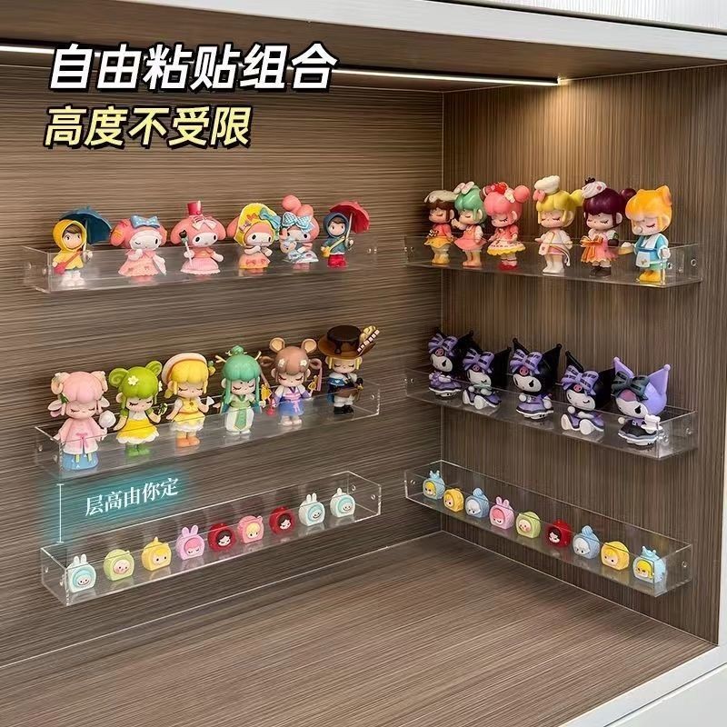 Figurine Display Box, Doll Storage Rack Transparent Wall Mounted Small ...