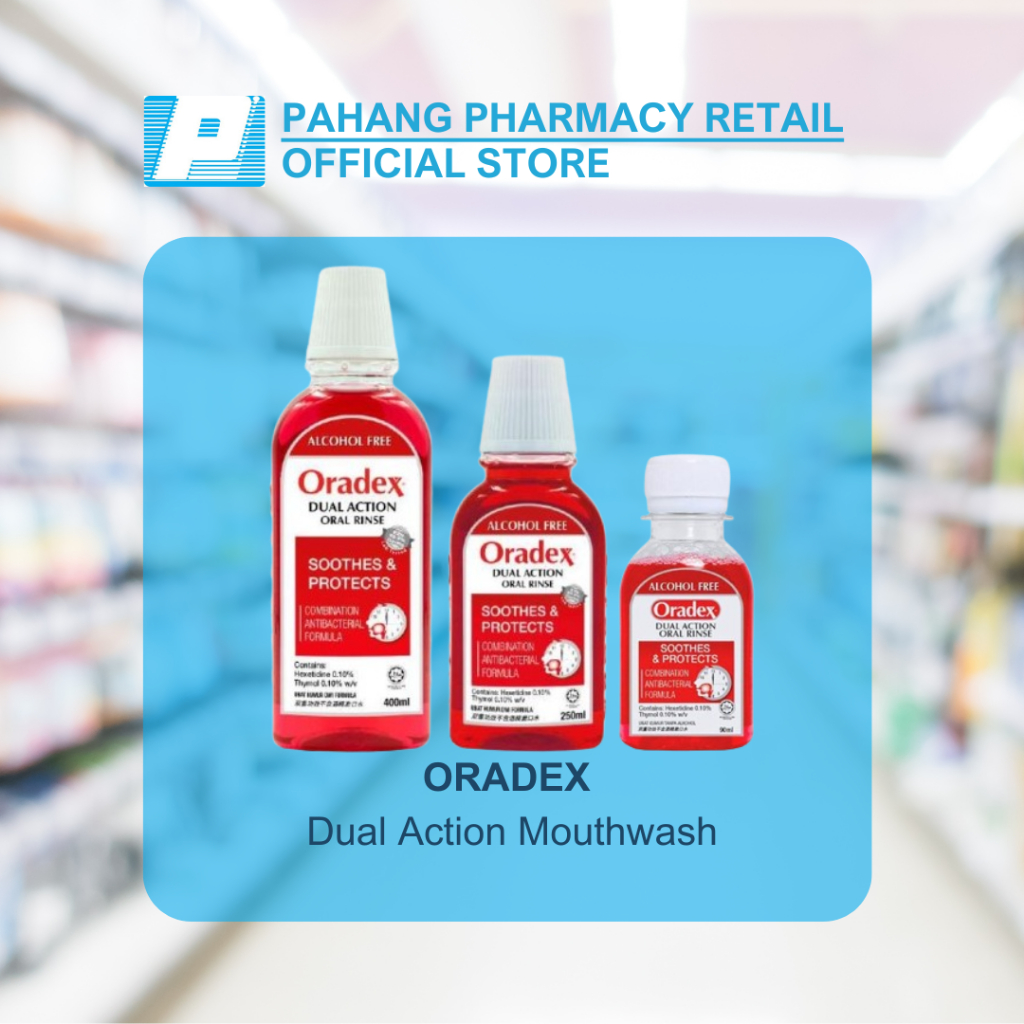 ORADEX Dual Action Mouthwash 400ml|250ml|90ml | Shopee Malaysia