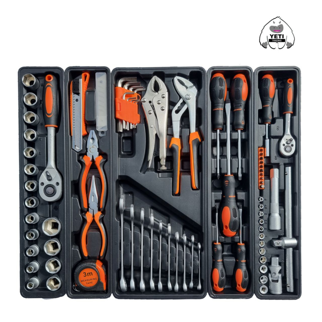 85pcs tools set Malaysia Stock Cantilever Metal ToolBox Set 5 85pcs Socket Set 1/4&1/2 Spanner ...
