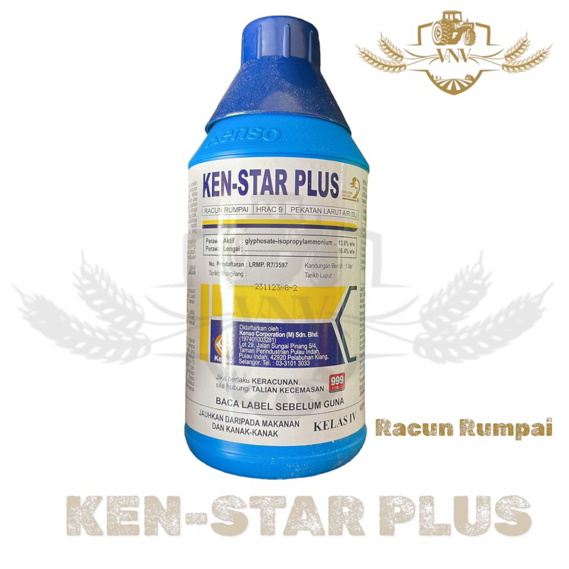 Kenstar Plus 1L Glyphosate 13.6% Racun Rumpai Tahan Lama/Racun Serap ...