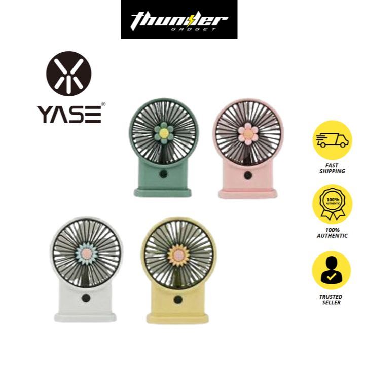 YASE Portable Rechargeable Mini USB Fan (YS2213) Stand Fan with LED ...