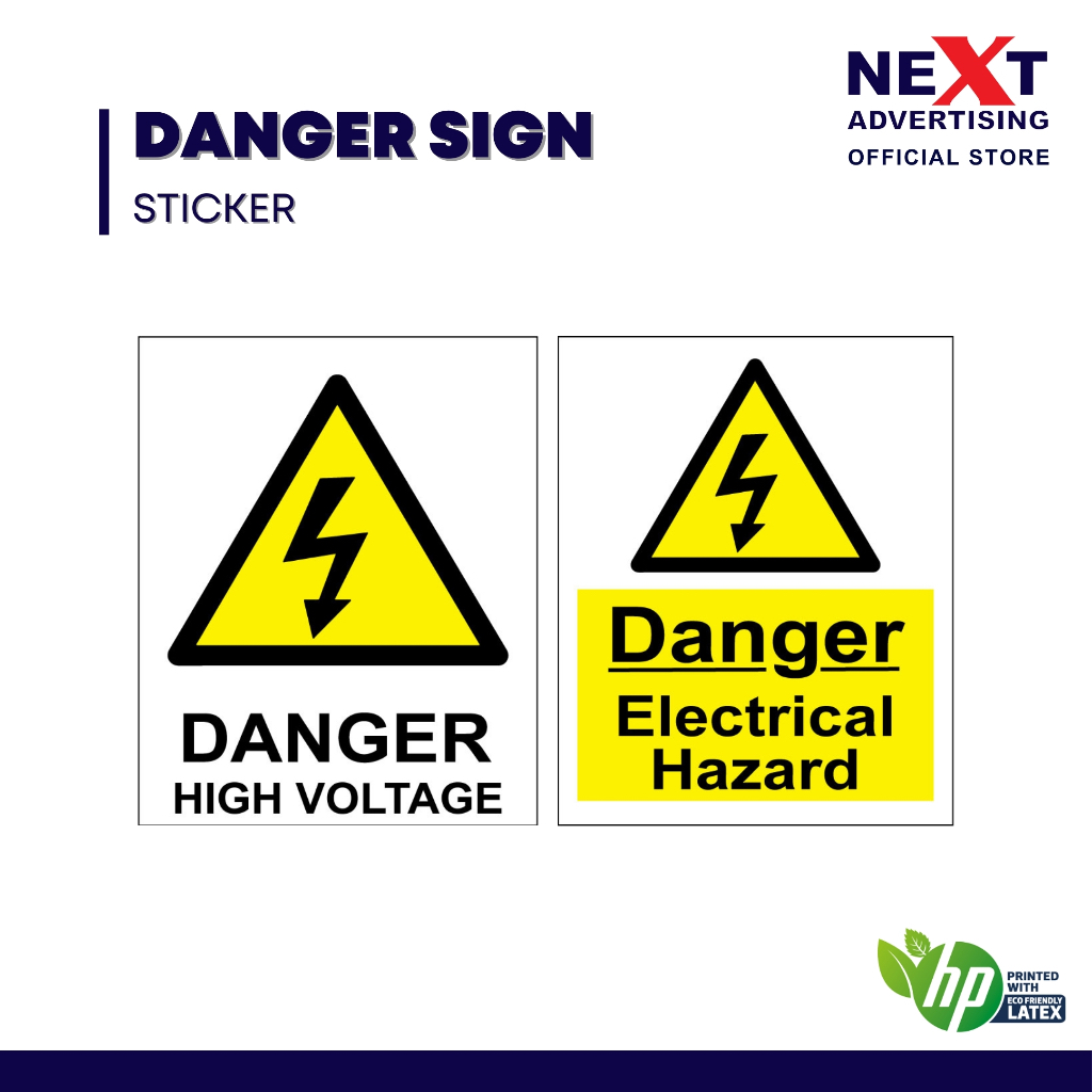 Danger High Voltage / Danger Electrical Hazard Sticker | Shopee Malaysia