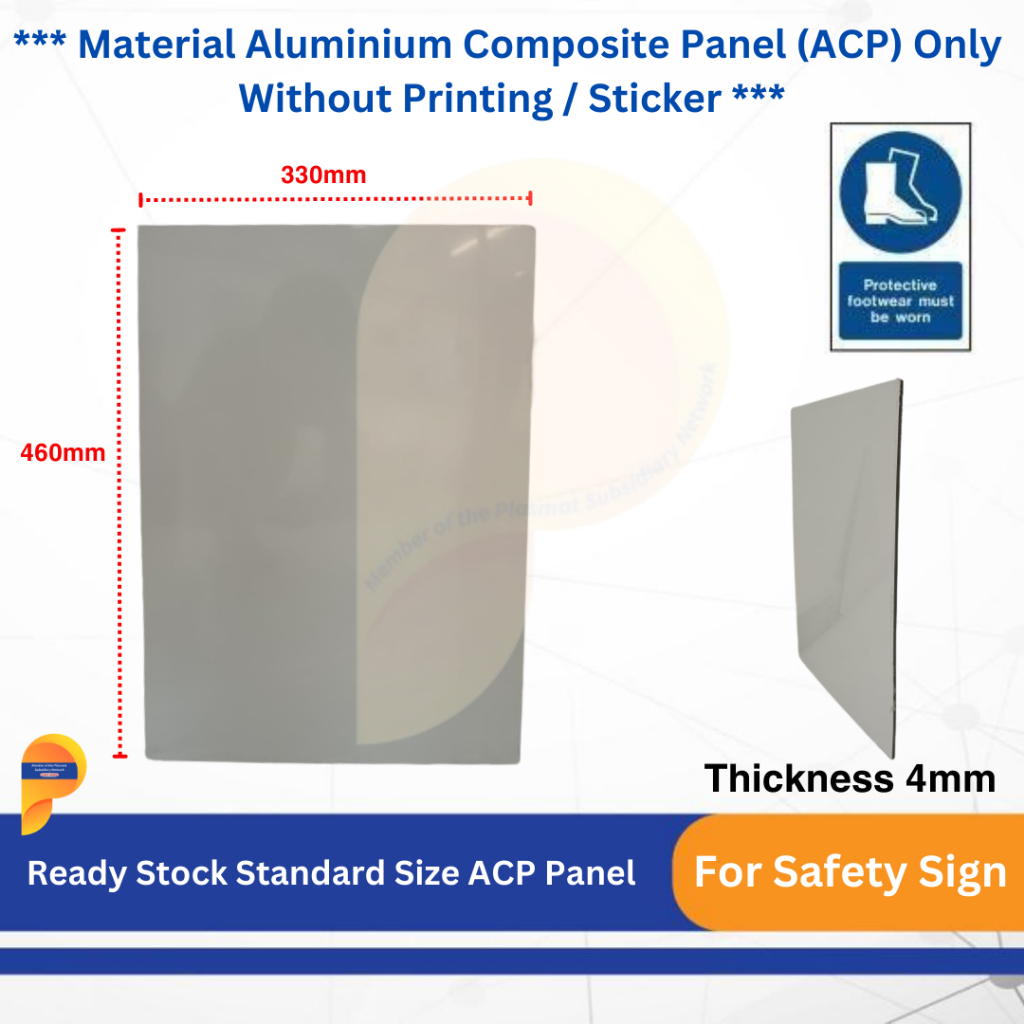 ACP Panel For Safety Sign - RECTANGLE Shape 330mm x 460mm | Shopee Malaysia
