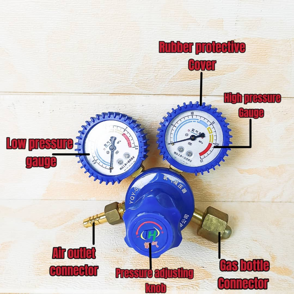 oxygen pressure regulator welding gas bottle O2/double gauge regulator ...