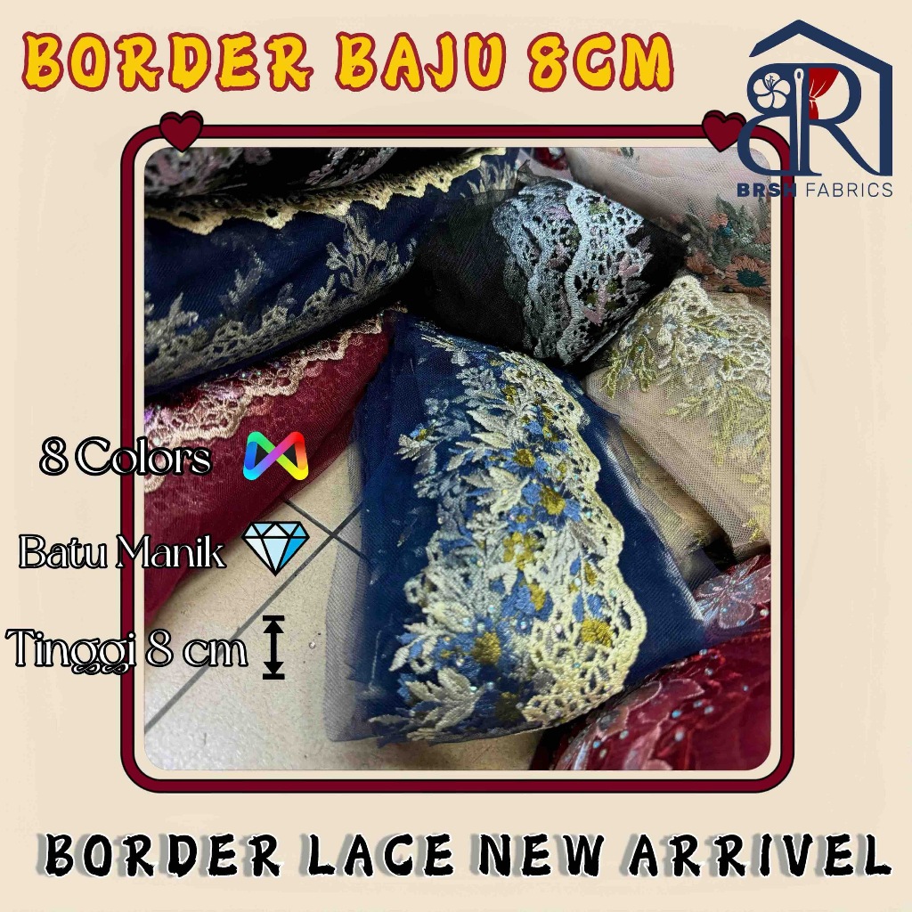 [🔥HOT SALE🔥] Border Baju / Renda Baju / Renda Lace / Border Lace ...