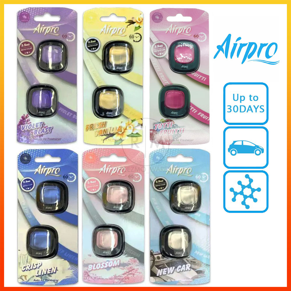 Airpro Air Freshener Mini Clip(Twin Pack) 2.5mlx2/ Pewangi Penyegar Kereta dan Bilik 空气清新器 ...