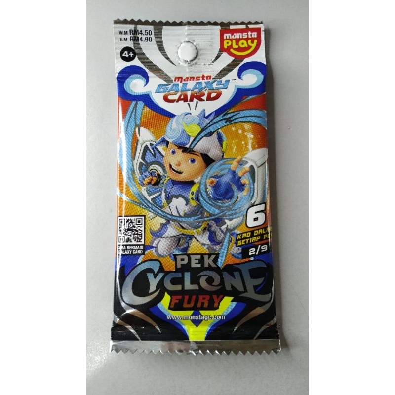 Boboiboy Galaxy Card Pek Cyclone Fury 2/9 Boboiboy Beliung | Shopee ...