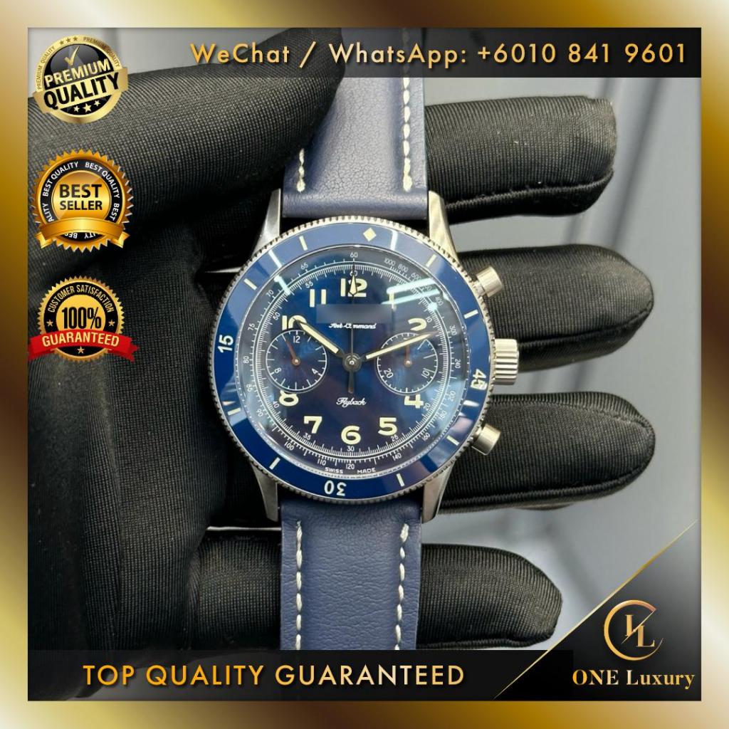 🔥SWISS TOP QUALITY🔥 BP AIR COMMAND FLYBACK CHRONOGRAPH 40MM BLUE DIAL ...