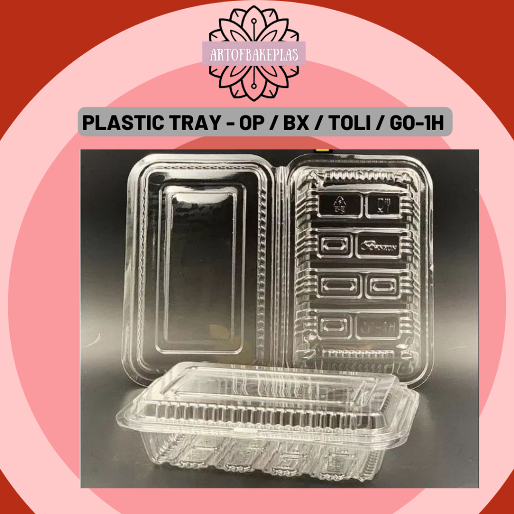 Plastic Tray OP 1H OP 2H OP 3H / BX / GO / Plastic Clear Food Box ...