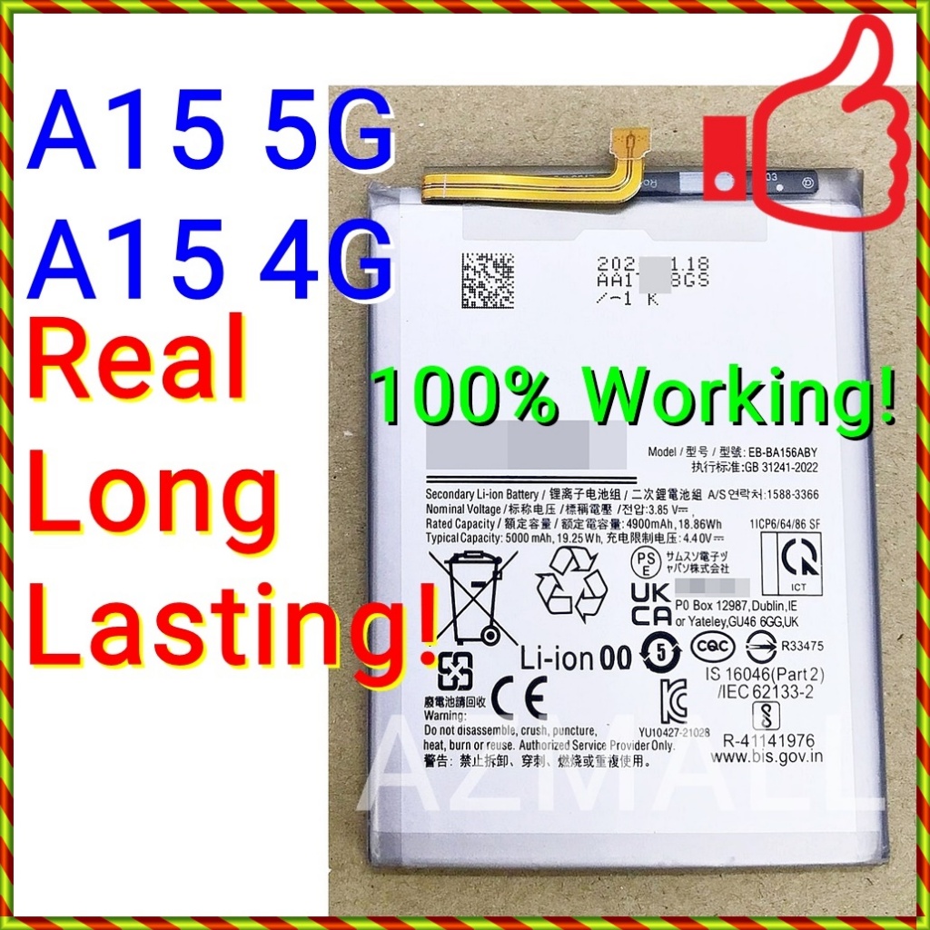 (25W Fast Charge) NEW ORI Long Lasting Stable Battery EB-BA156ABY for ...