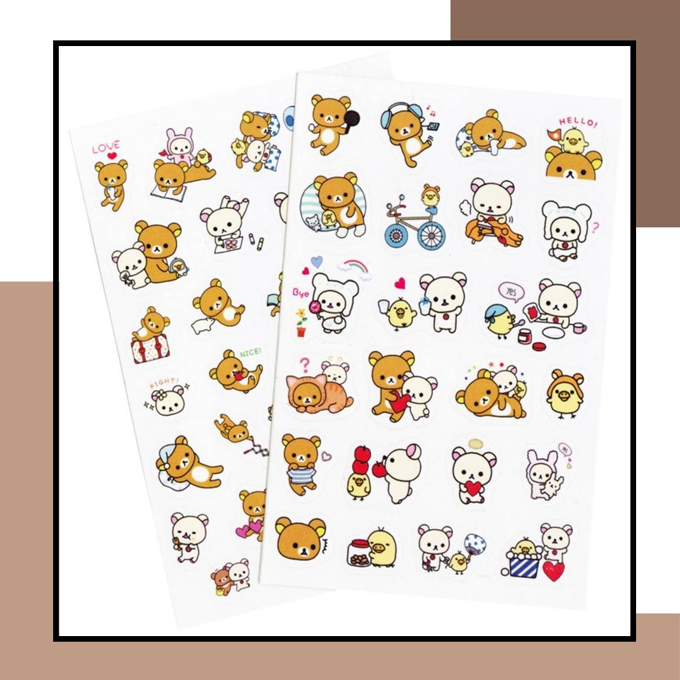 Rilakkuma Stickers Cute Cartoon Stickers | Shopee Malaysia