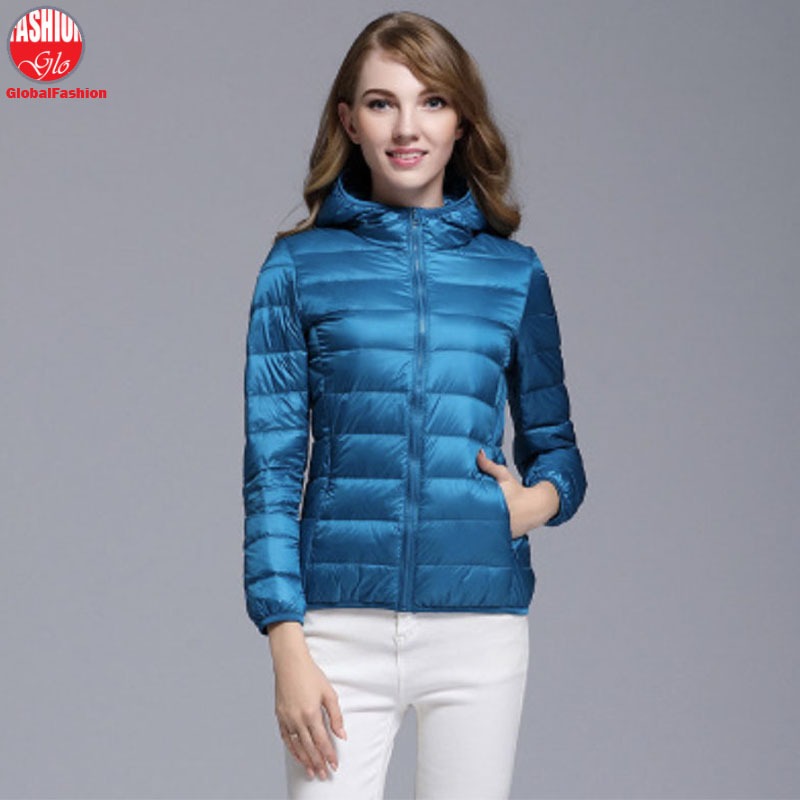 Autumn Jaket Woman Baju Sejuk Perempuan Hooded Lightweight Down ...
