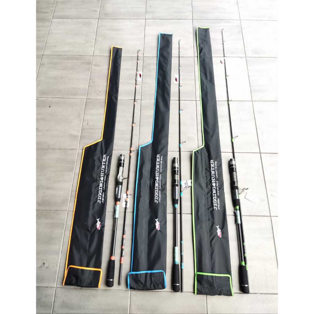 GTECH JIGGING HUNTER SOLID CARBON SPINNING/BAITCASTING(BC) ROD FISHING ...