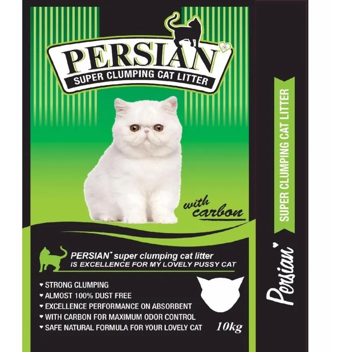 Persian Super Clumping Cat Litter, 10kg | Strong Clumping Bentonite ...