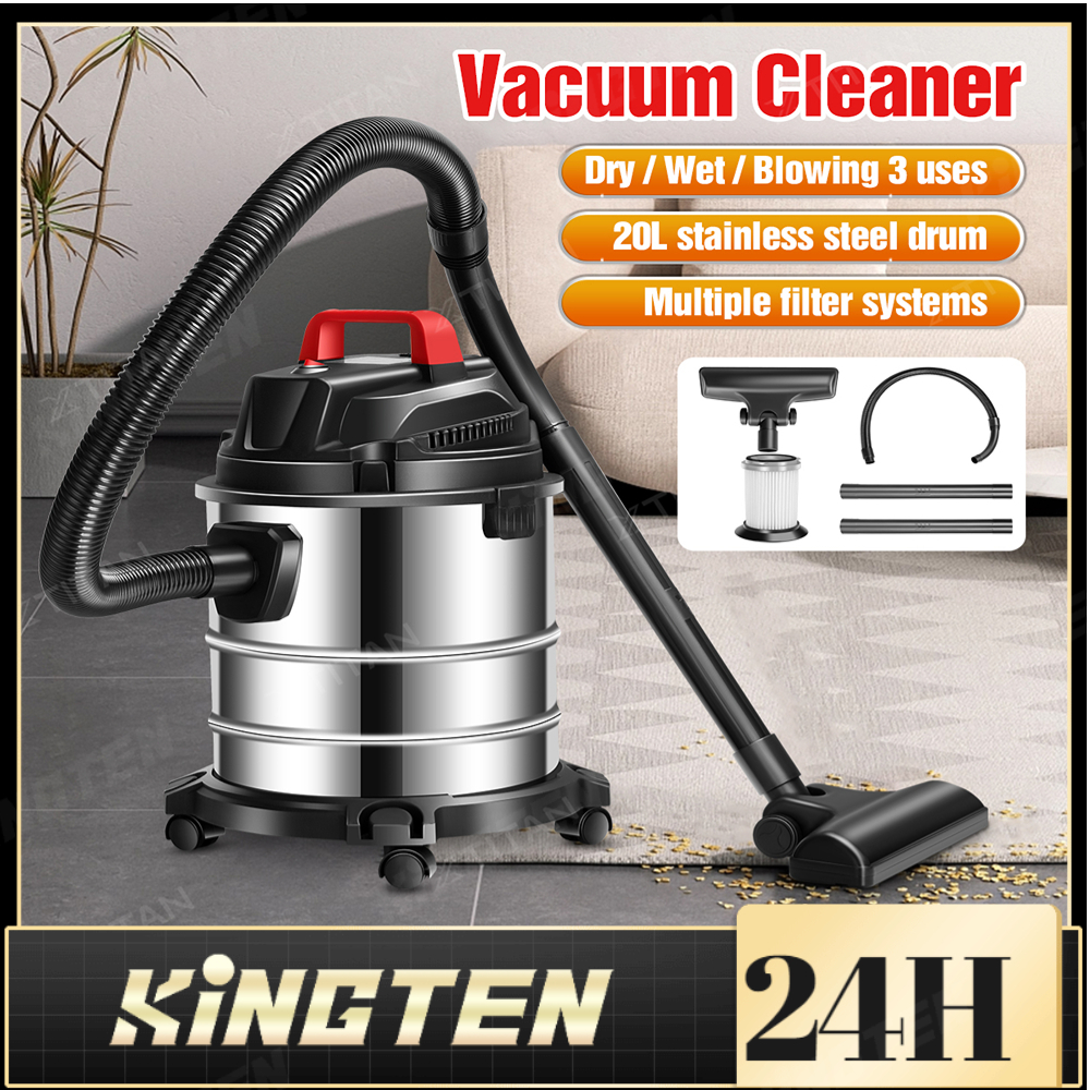 KINGTEN® 3 In 1 Stainless Steel Vacuum Cleaner 1500W Power 20L Capacity ...