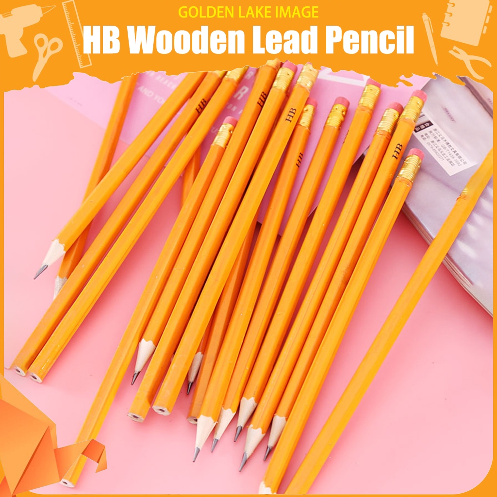 10 Pcs HB Pencil With Eraser For Student and Office Use | Shopee Malaysia