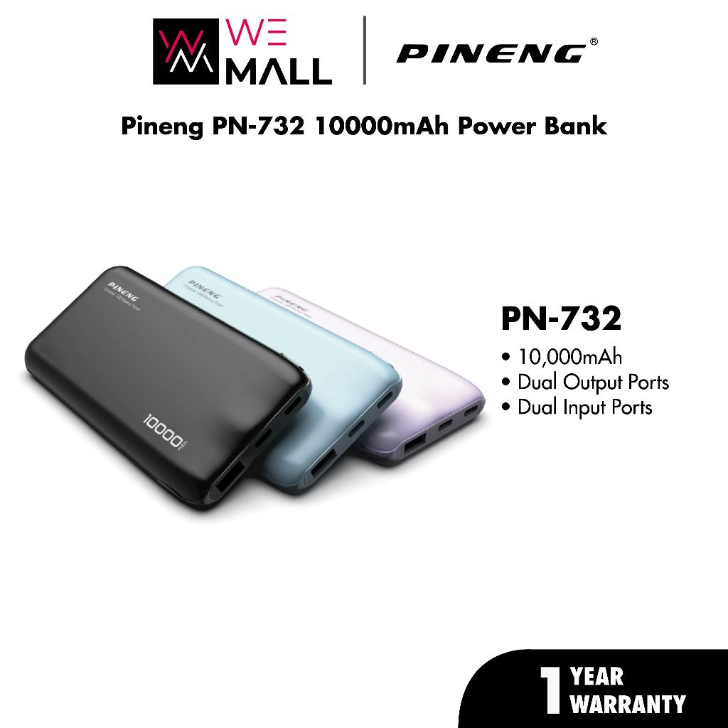 Pineng PN-732 Lithium Polymer Power Bank (10000mAh) | Shopee Malaysia