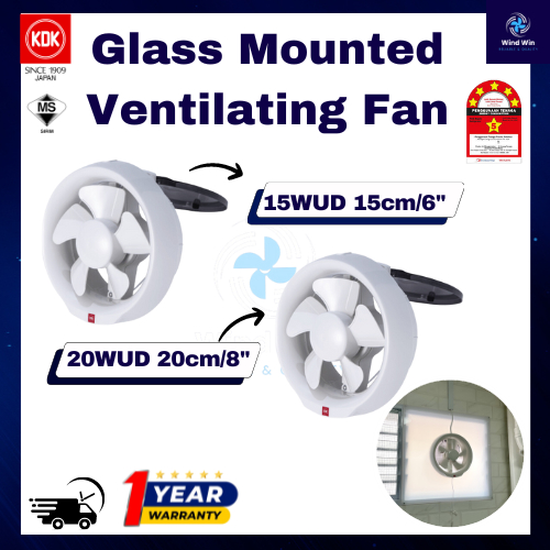 KDK 15WUD [15CM/6"] / 20WUD [20CM/8"] GLASS MOUNTED PROPELLER ...