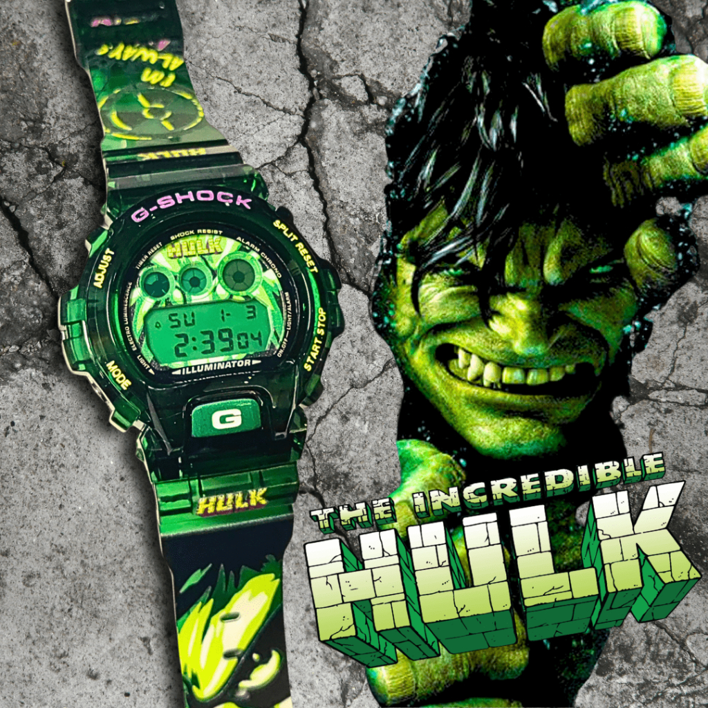 Jam G-Shock DW-6900 Custom The Incredible Hulk | Jam Superhero Hulk ...