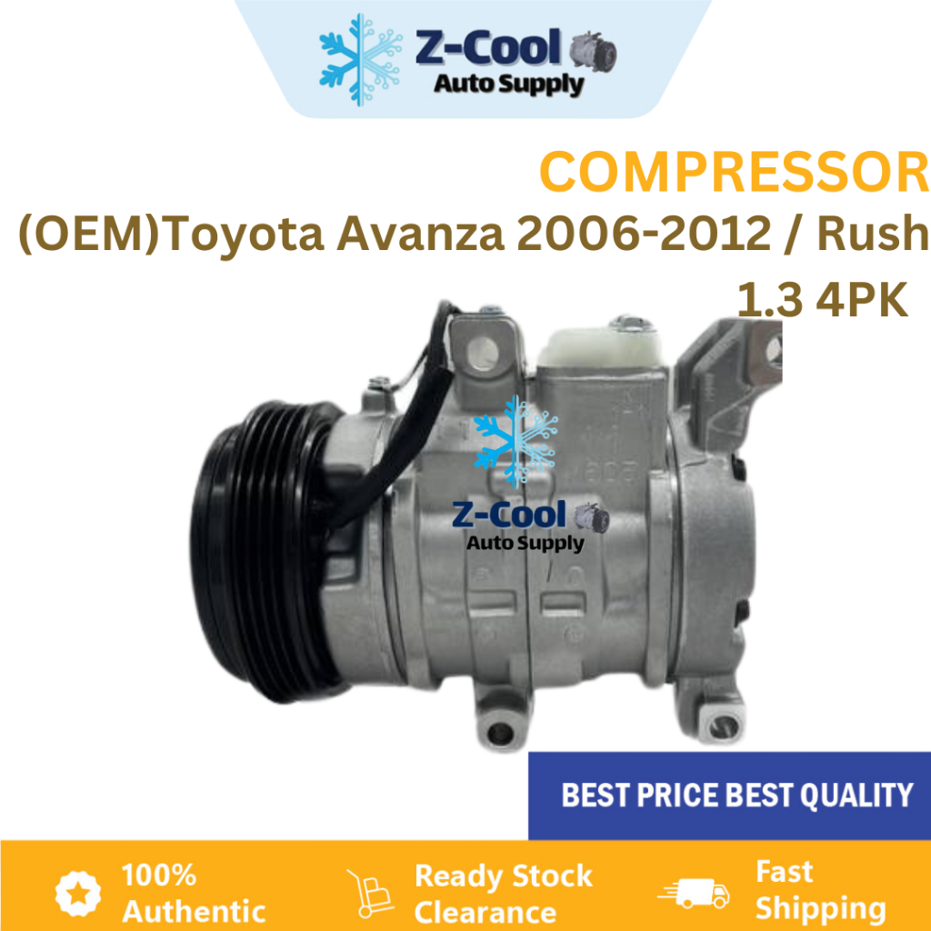 Aircond Compressor New Toyota Avanza 2006-2012 / Rush (Old Model) 4Pk 1 ...