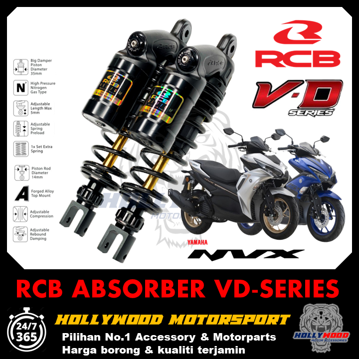 RCB ABSORBER VD SERIES PREMIUM GOLD BLACK NVX RACING BOY WORLD CLASS ...