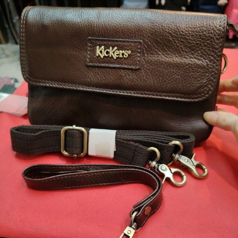 Original Kickers Genuine Clutch/Slingbag 89464(Dark Brown) | Shopee ...