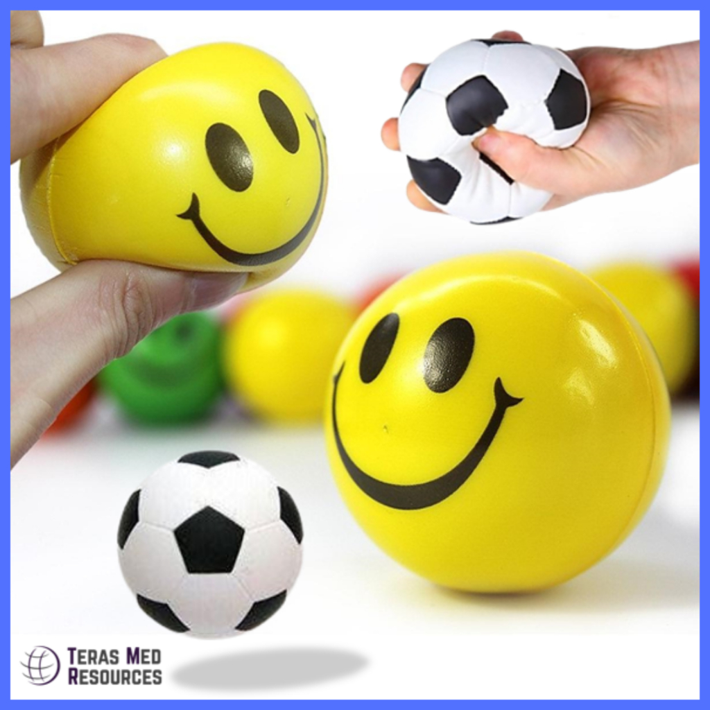 Smiley Soccer Stress Ball, Squeeze Sponge Foam Ball for Hand Exercise ...