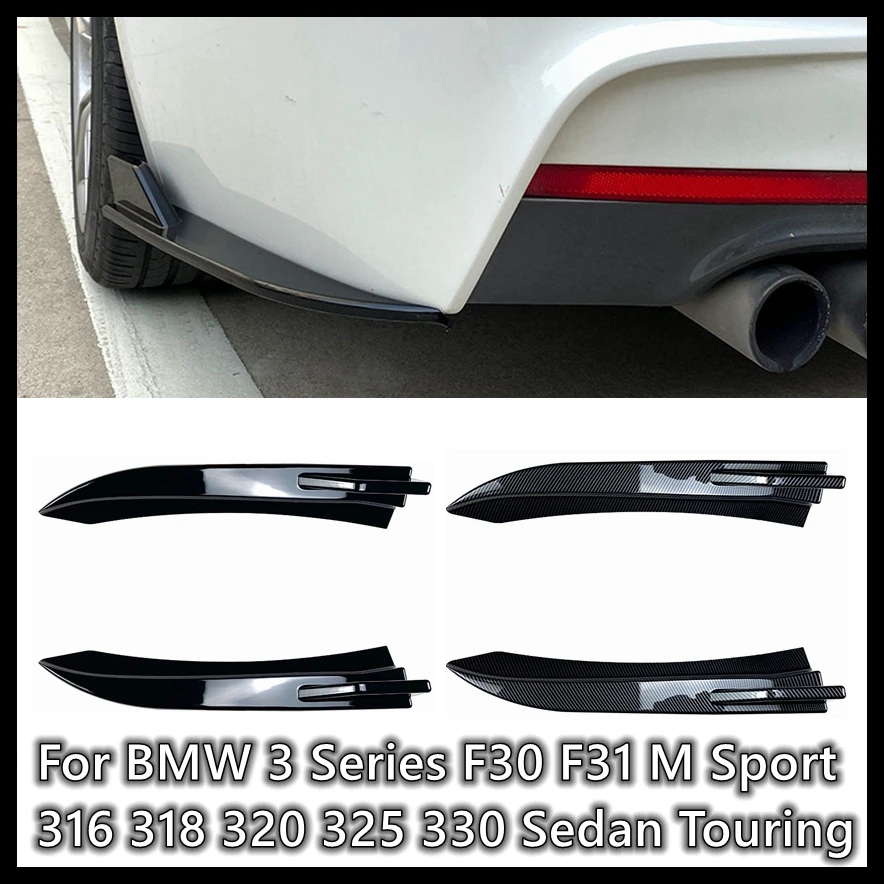 BMW F30 320i 328i 330i Rear Bumper Canard Diffuser Side Splitter ...