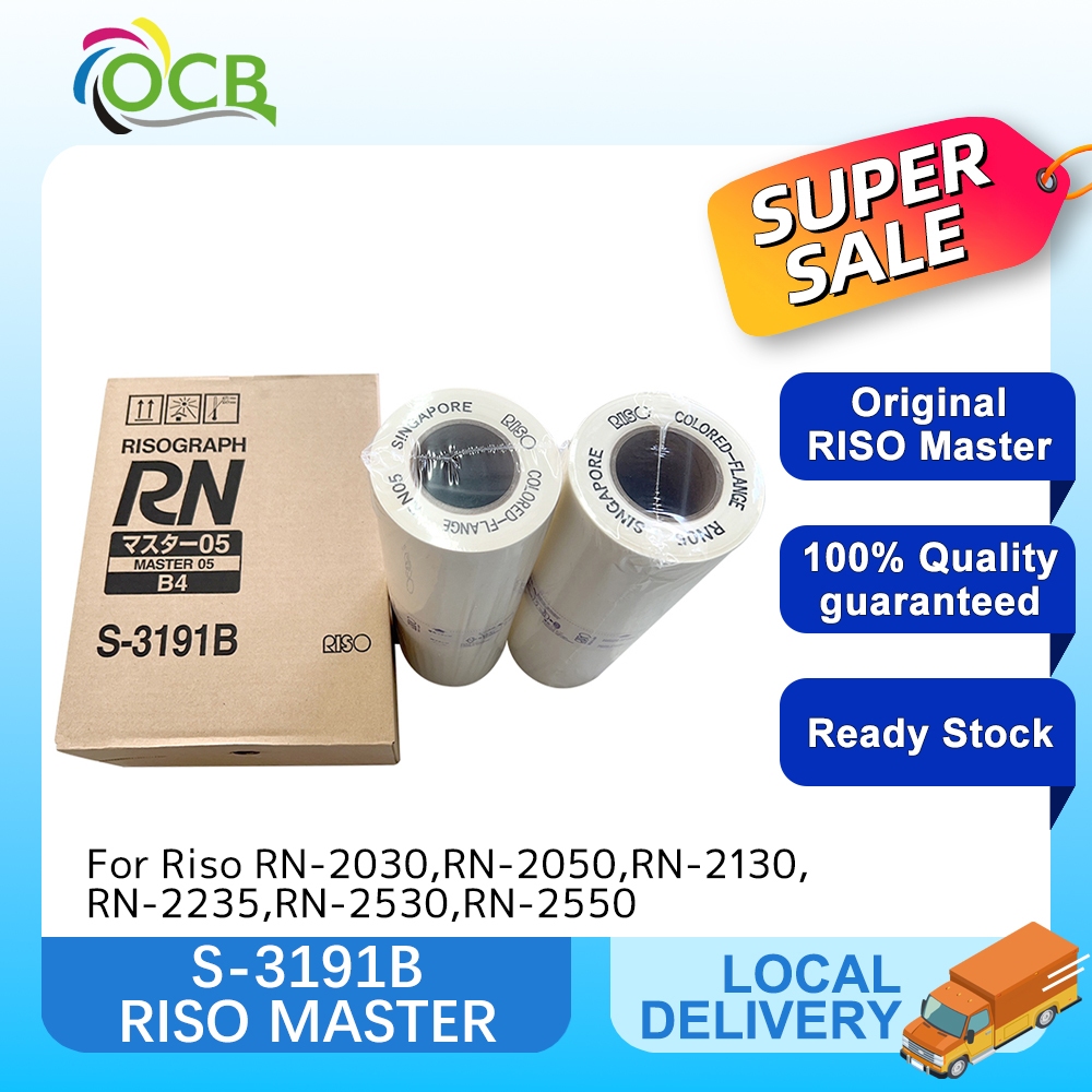 Box of 2 Rolls Genuine Riso Master 05 B4 S-3191B Risograph Master Roll ...