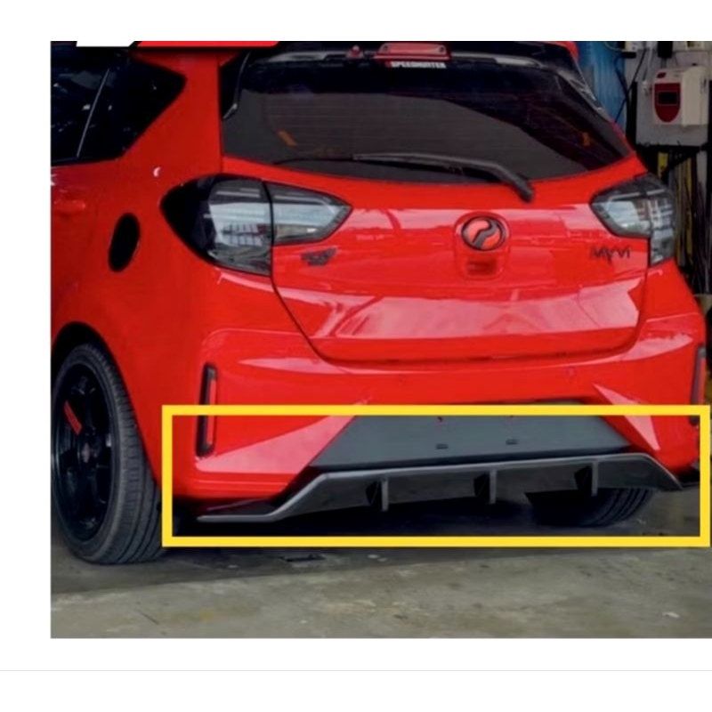 Perodua Myvi Year 2022 to 2024 Rear Diffuser PP Material | Shopee Malaysia