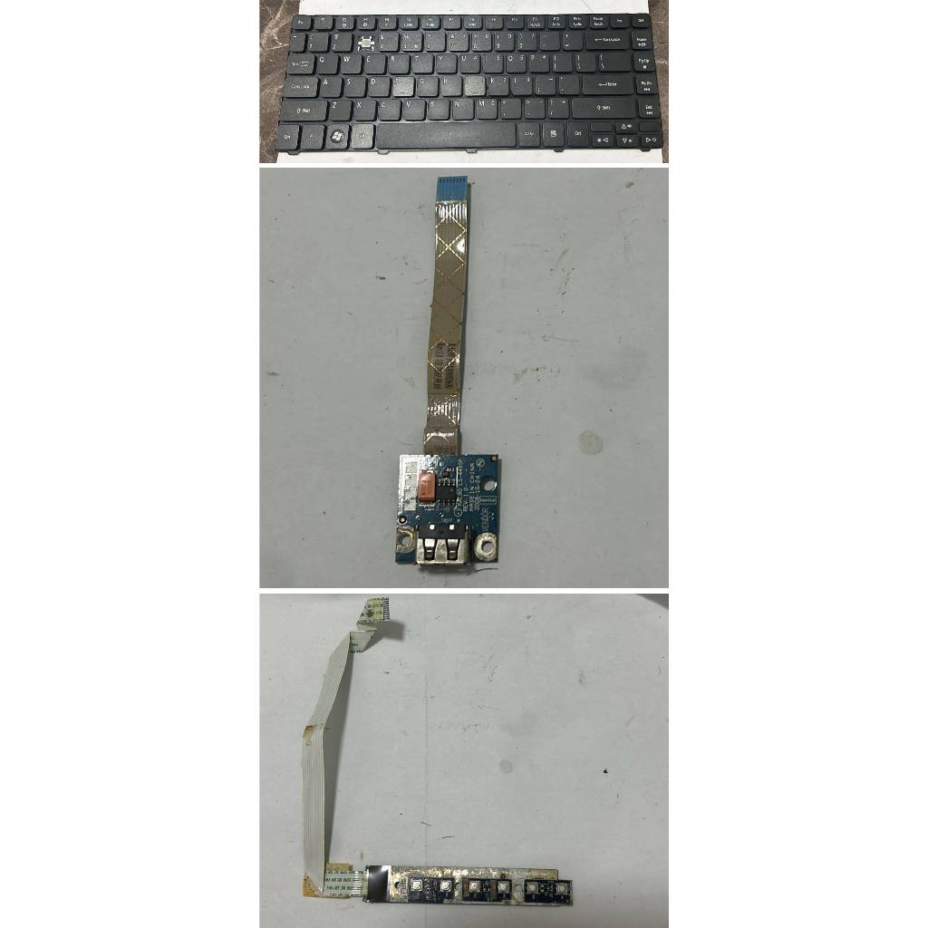 ACER Aspire 4736 Keyboard MP-09G23U4/Media Button Board w/ Ribbon LS ...