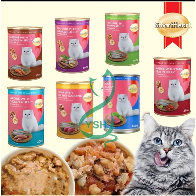 Smart Heart Canned Cat Food ( 400g x 6 cans ) | Shopee Malaysia