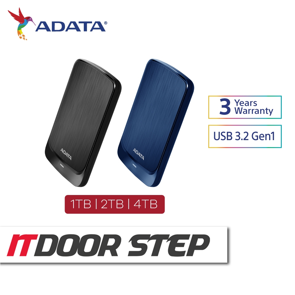 ADATA HV320 USB3.2 External HDD Slim (1TB/2TB/4TB) | Shopee Malaysia