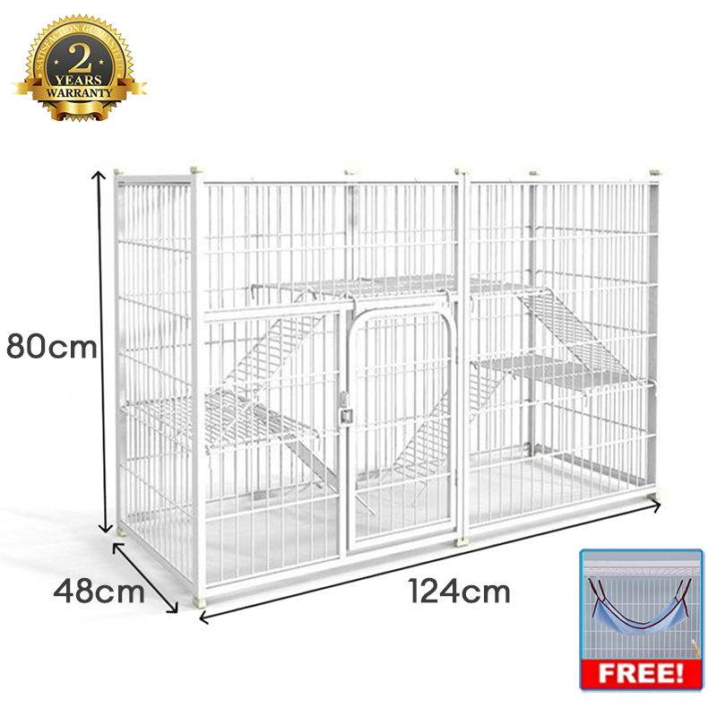 Sangkar Kucing Besar Murah 4 Tingkat 2 Level Cat Cage Big Size Large ...