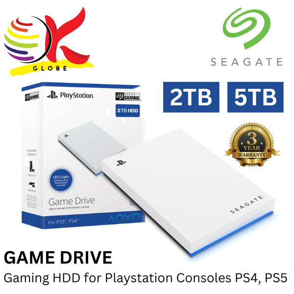 SEAGATE EXT HDD GAME DRIVE FOR PS4, PS5 HARD DRIVE HARD DISK V BLUE LED ...