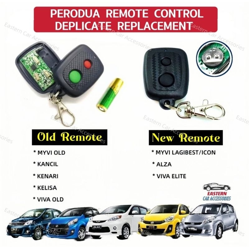 DIY PERODUA Myvi Alarm Remote Control Duplicate+Clip+Battery Myvi ...
