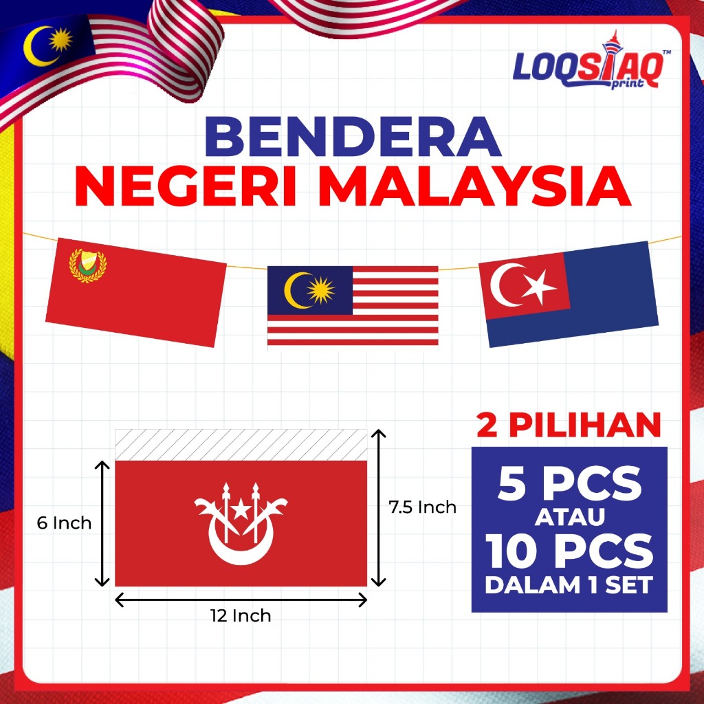 BANNER HIASAN BENDERA NEGERI-NEGERI MALAYSIA, SEMUA NEGERI DI MALAYSIA ...