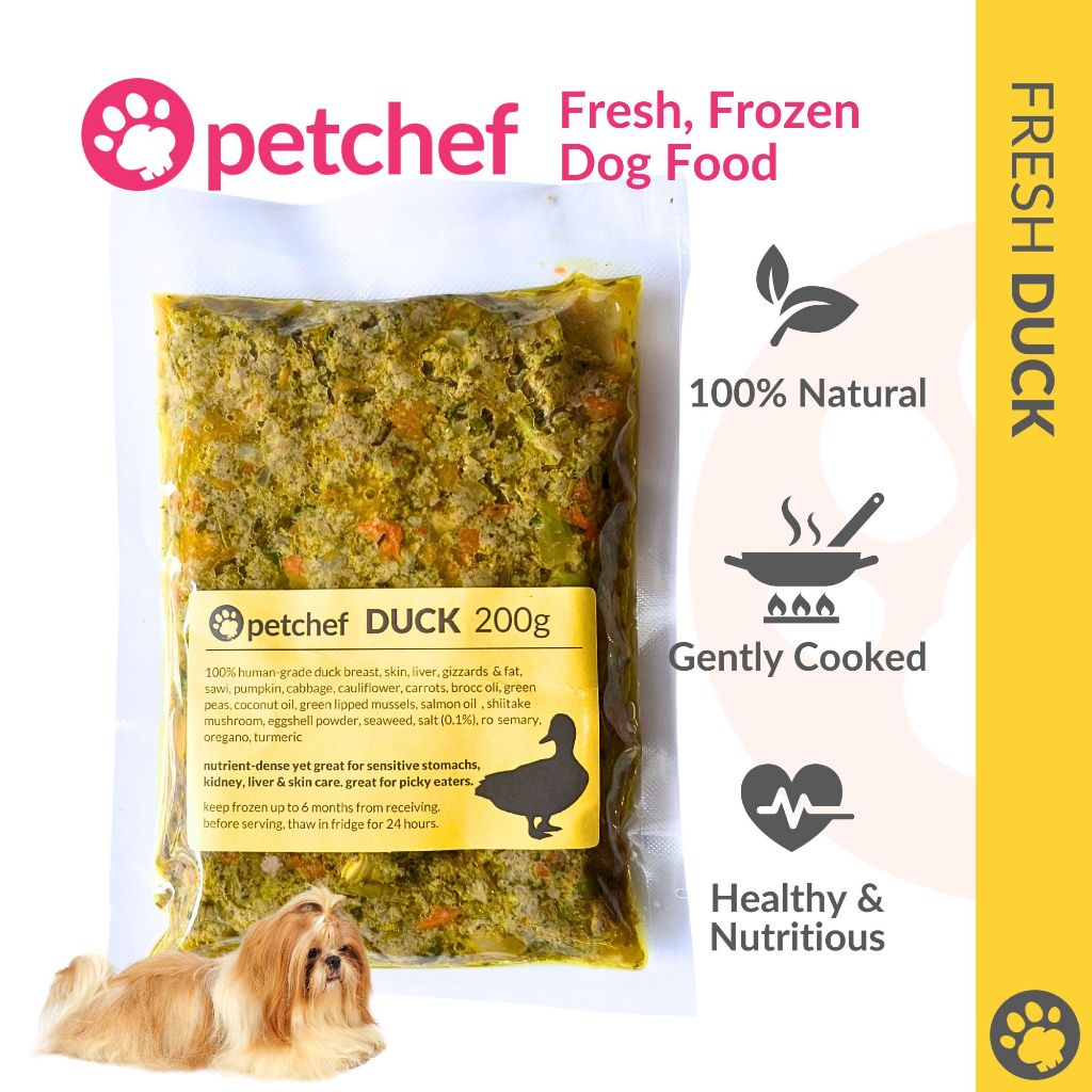 Petchef Dog Food (DUCK) - Healthy Freshly Cooked Frozen Food | Shopee ...