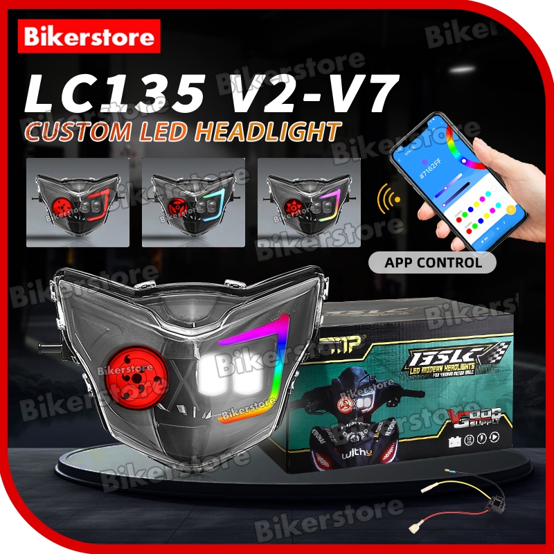 HPMP LC135 V2 V3 V4 V5 V6 V7 135 LC New Headlamp Lamp Depan LED APP Control Naruto Custom ...