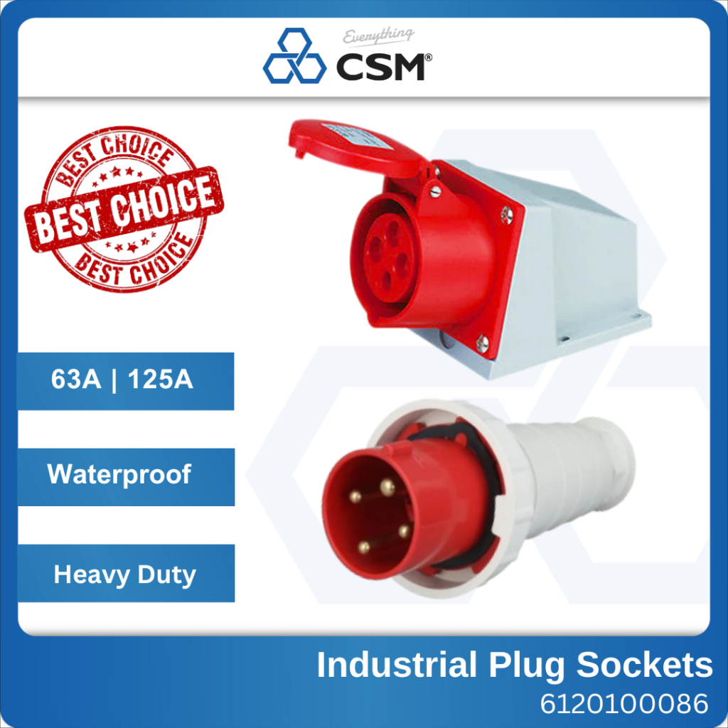Industrial Flat Wall Plugs Top Socket 63A 4 Pin | Shopee Malaysia